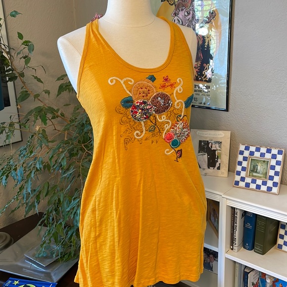 Lulumari | Tops | Lulumari Free People S Flower 3d Floral Embroidered ...